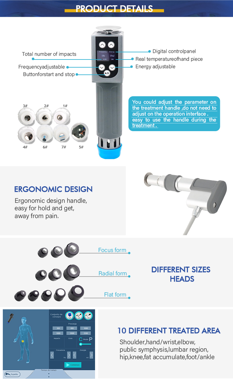 Professional Shock Wave Machine New Type Pneumatic + Electromagnetic ...